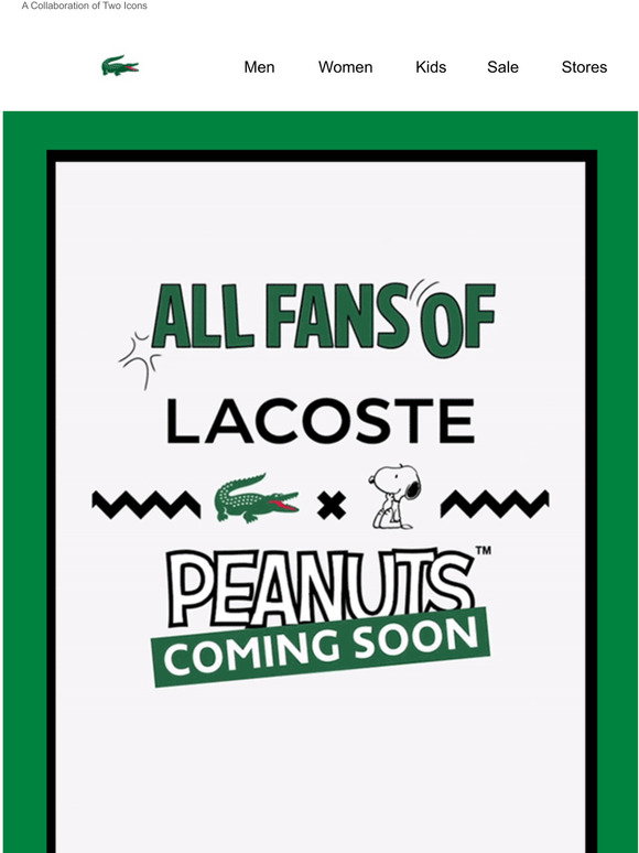 Lacoste: Lacoste x Peanuts: Coming soon | Milled