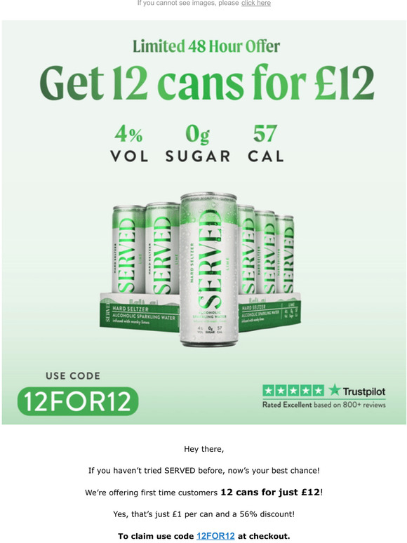 Served: Get 12 cans for just 12 | Milled
