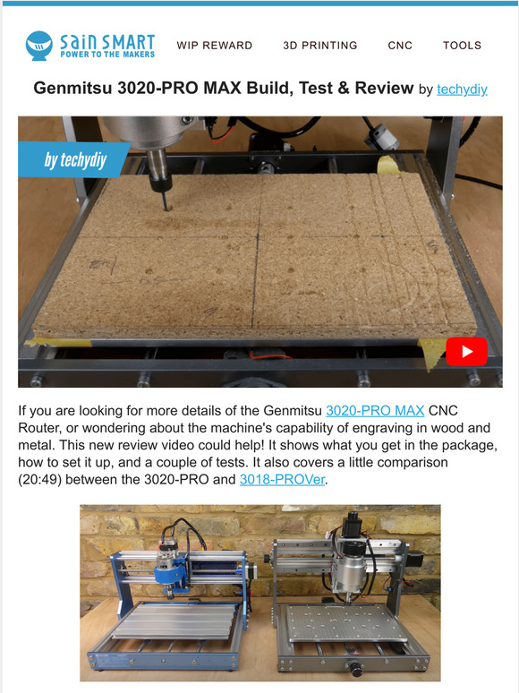 SainSmart: Genmitsu 3020-PRO MAX Build, Test & Review | Milled