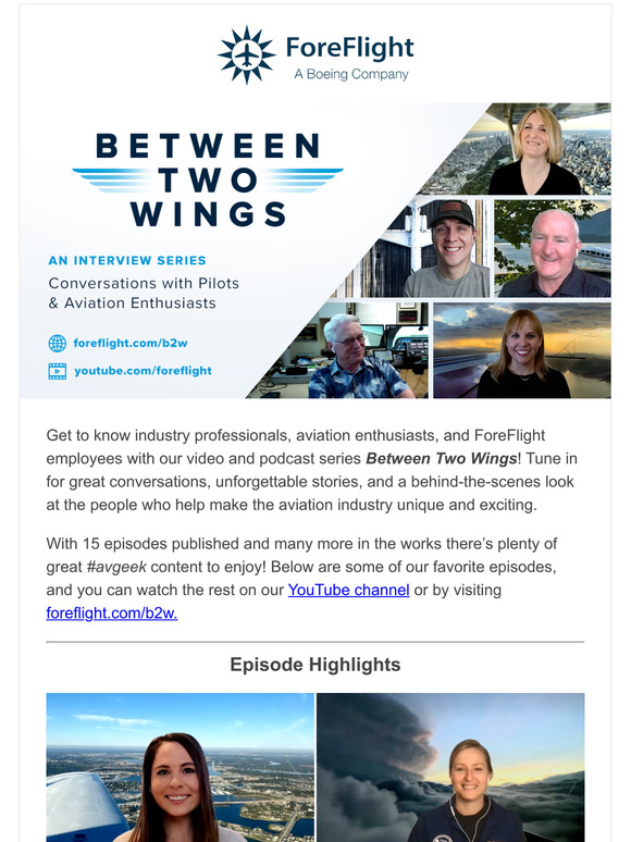 ForeFlight: Explore our Podcast & Video Series "Between Two Wings" | Milled