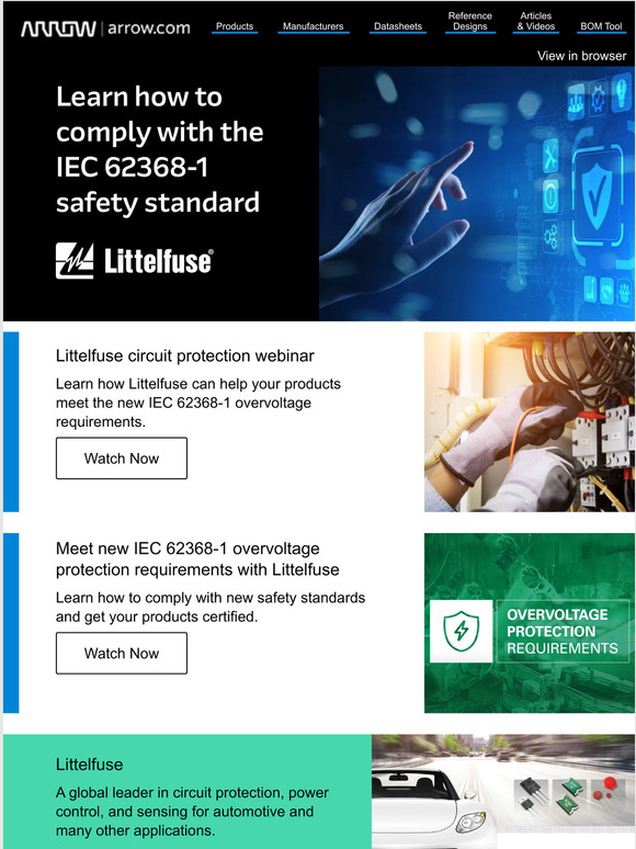 Arrow Electronics: Comply with the new IEC 62368-1 safety standard | Milled