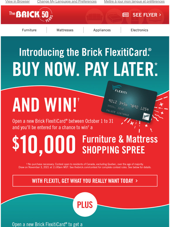 The Brick: Buy now, pay later and win! Introducing the Brick ...