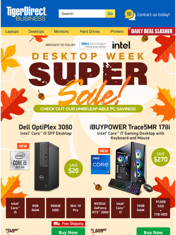 TigerDirect: Desk-TOP Offers! Save $270 Off iBUYPOWER 11th Gen i7 ...