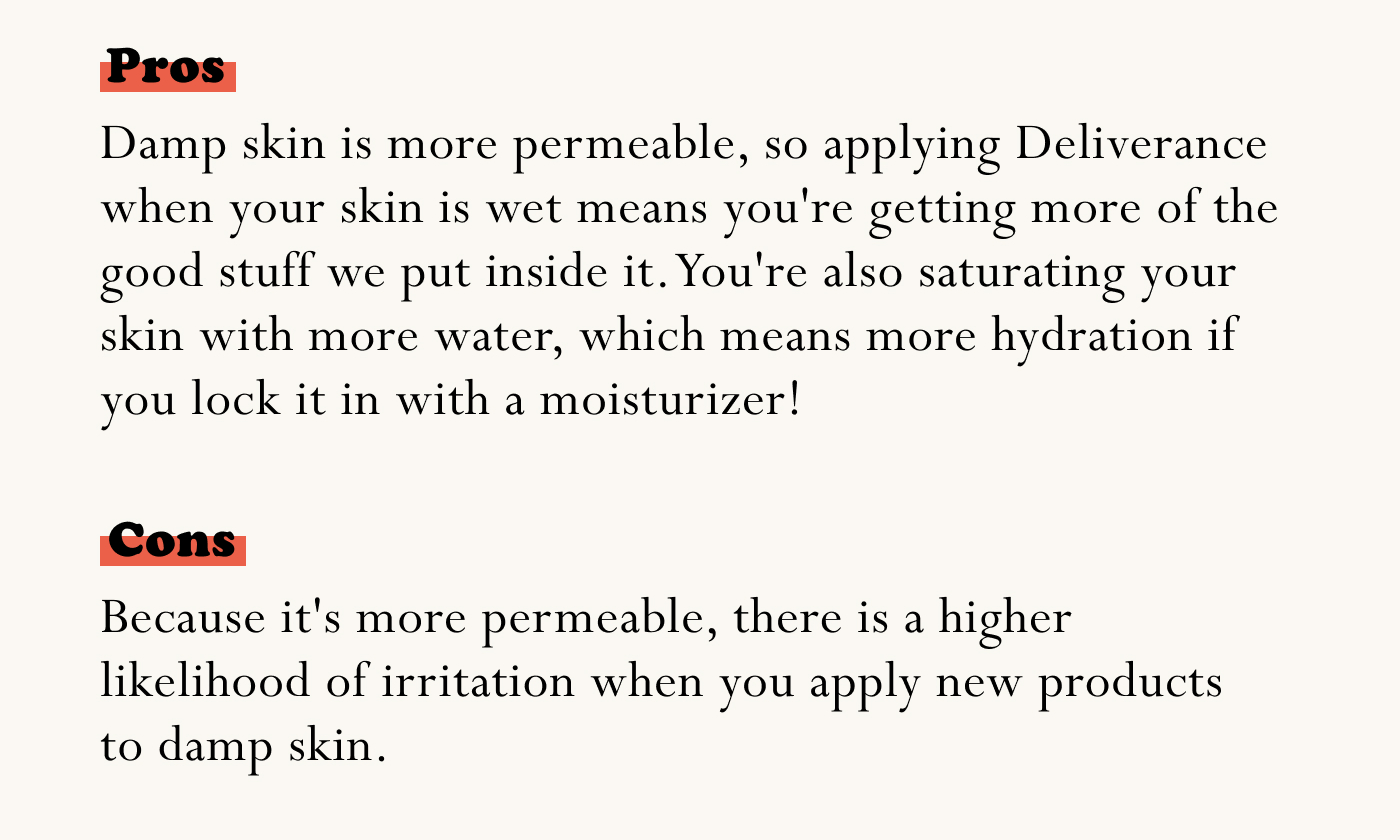 Dieux: Dry skin vs damp skin | Milled