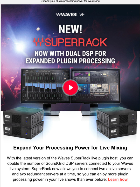Waves Audio: NEW! SuperRack Now with Dual DSP | Milled