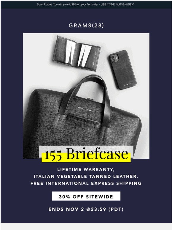 GRAMS28: [Now available] 155 Briefcase | Milled