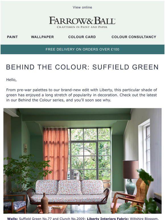 Farrow & Ball: Behind the Colour: Suffield Green | Milled