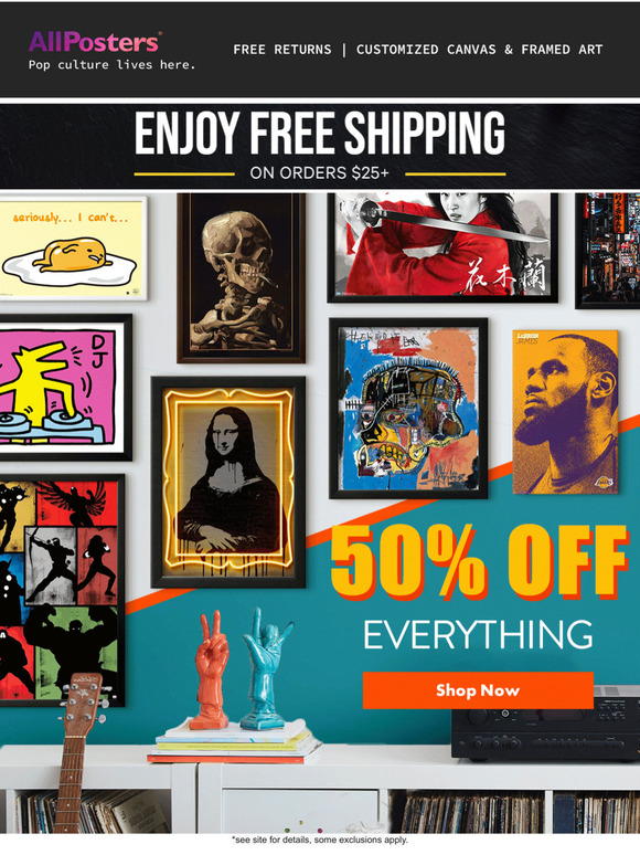 All Posters: Major Sale Alert: 50% Off Everything | Milled