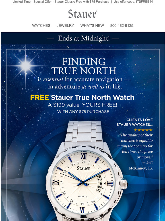 Stauer: Give Him a Classic Time Piece Named for the North Star | Milled