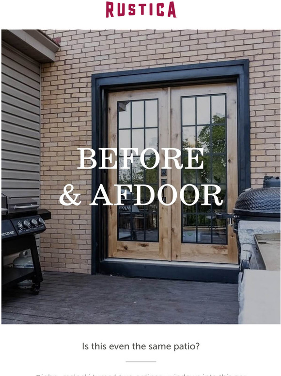 Rustica Hardware: Before & AfDoor! See John Malecki's Patio Project ...