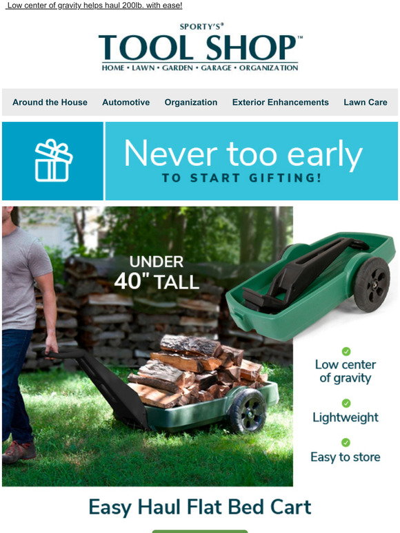 Sporty's Tool Shop: The GT40 of Garden Carts - Won't Tip | Milled
