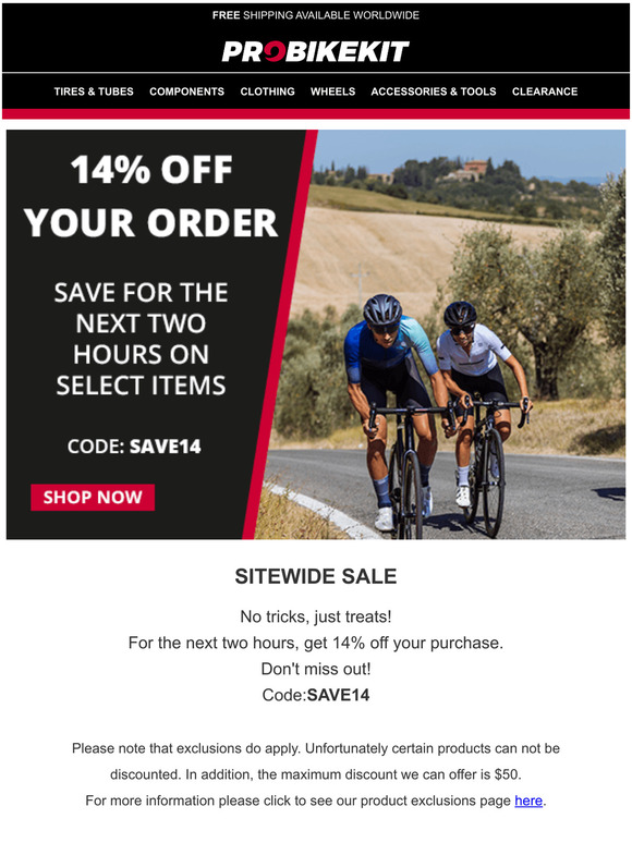 ProBikeKit: 14% off for Two Hours! | Milled