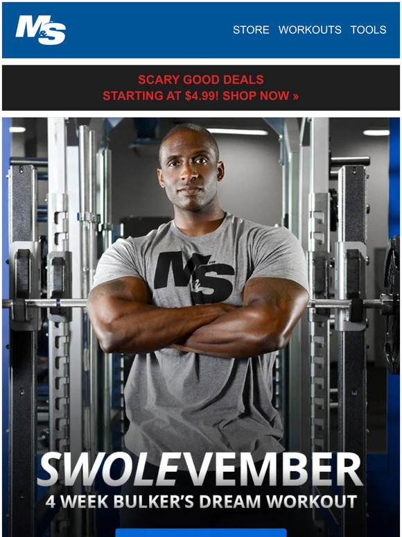 Muscle & Strength: SWOLEvember: 4 Week Bulker's Dream Workout | Milled