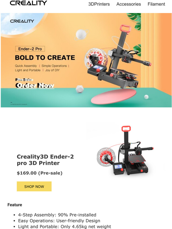 creality3d-office: New Products Ender-2 Pro Best for Education and ...