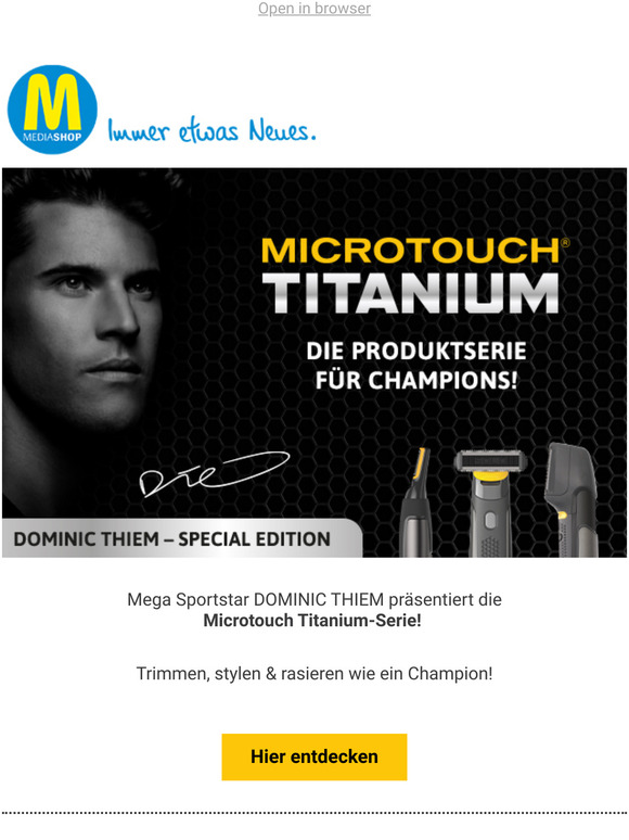Mediashop - As seen on TV: Die brandneue MicroTouch Titanium - Serie | Milled