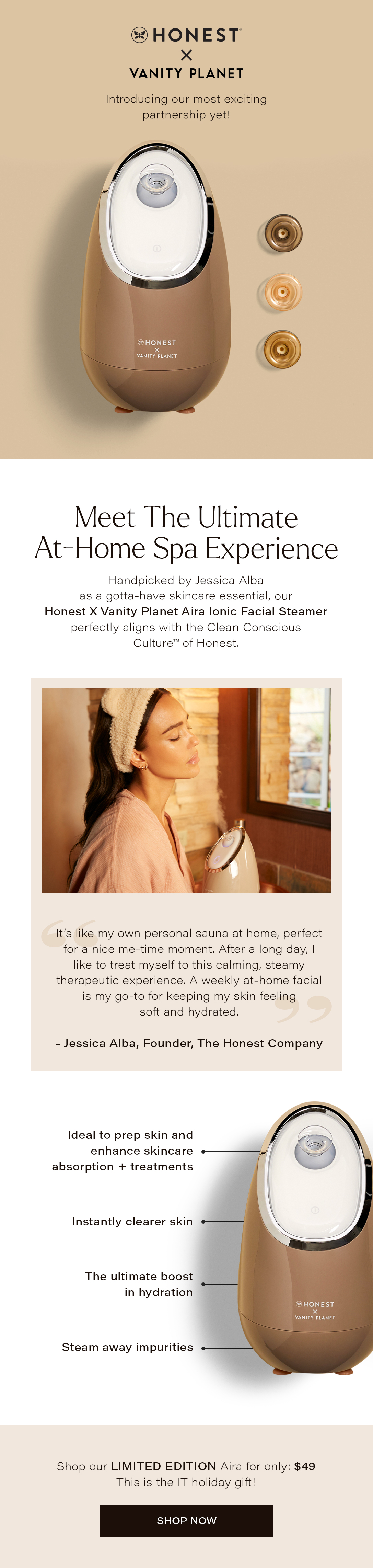 Vanity Planet: Shop Jessica Alba's Must-Have Facial Steamer | Milled