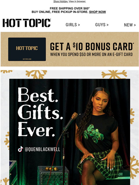 Hot Topic: This year, give & get the Best. Gifts. Ever. | Milled