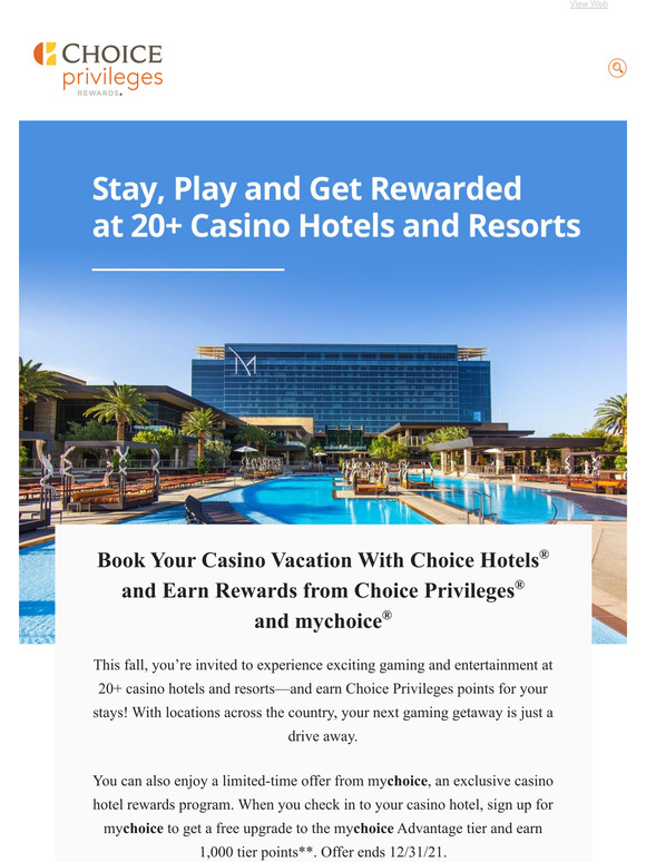 Choice Hotels: Casino Hotels Meet Choice Privileges Rewards! | Milled