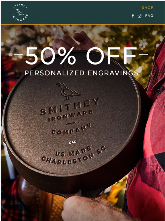 Smithey: Now extended: 50% off engraving | Milled