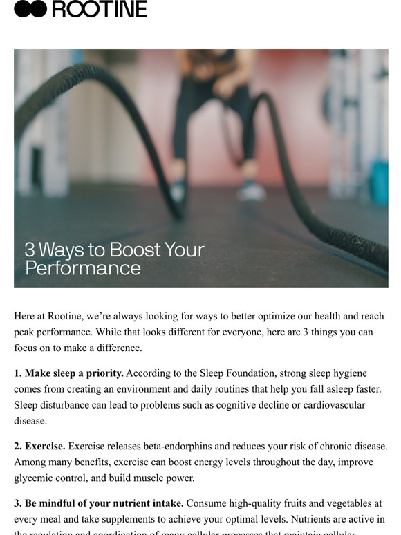 Rootine: 3 ways you can boost your performance | Milled