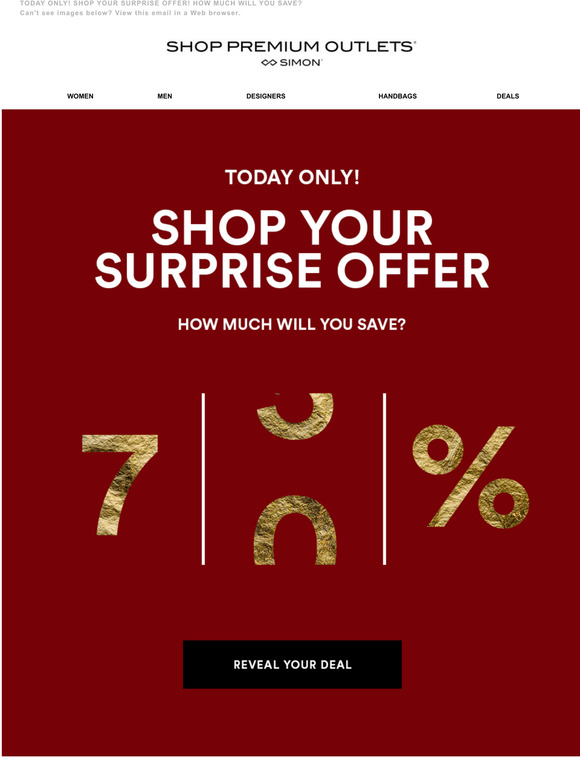 Shop Premium Outlets: MYSTERY DEAL: OPEN TO VIEW SURPRISE OFFER | Milled