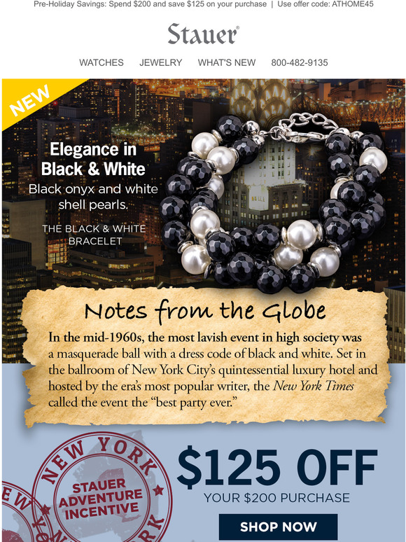 Stauer: Pearls and Onyx - A Collection Inspired by "the best party of ...