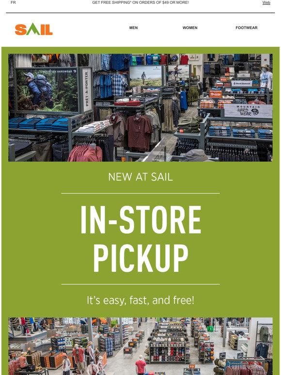 SAIL: In-store pickup: Now available at all our stores | Milled