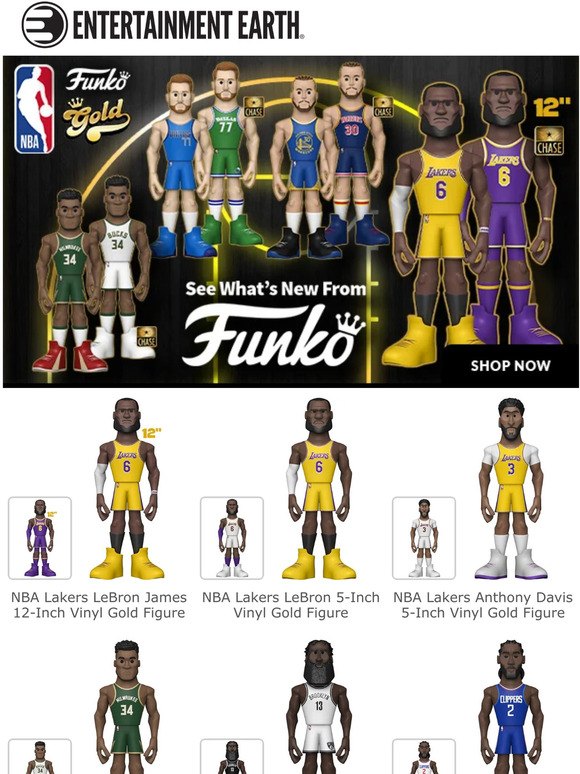 Entertainment Earth: NBA Gold Vinyl Figures from Funko! | Milled