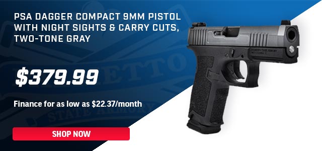 Palmetto State Armory: PSA Dagger With Night Sights and Carry Cuts, Two ...