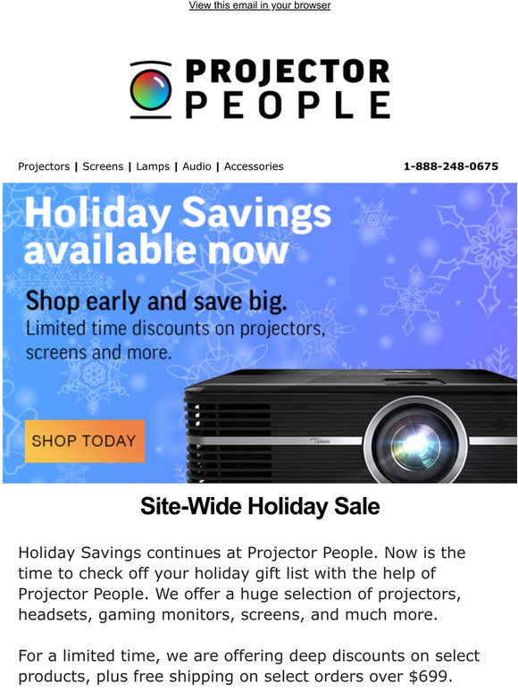 Projector People: Projector People Biggest Savings of the Year | Milled