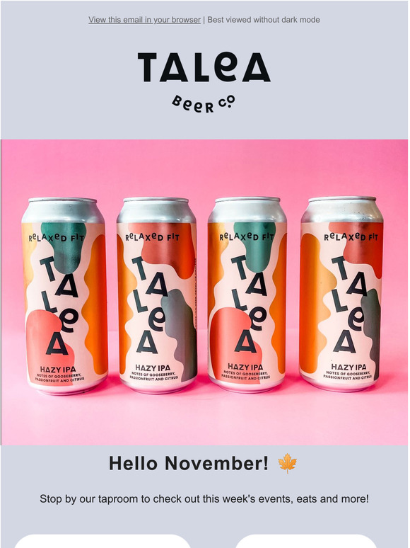 Talea Beer: Meet our fall beers - from a spicy stout to our culinary ...