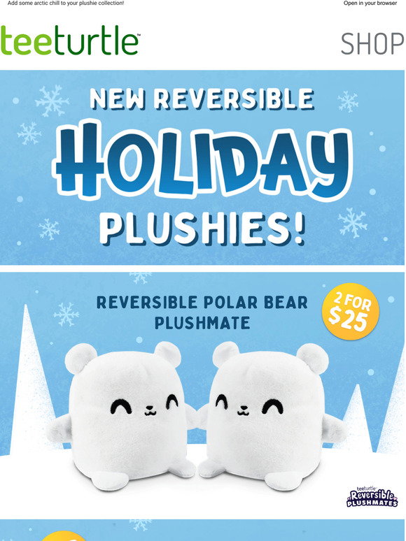 TeeTurtle: NEW Reversible Holiday Plushies! | Milled