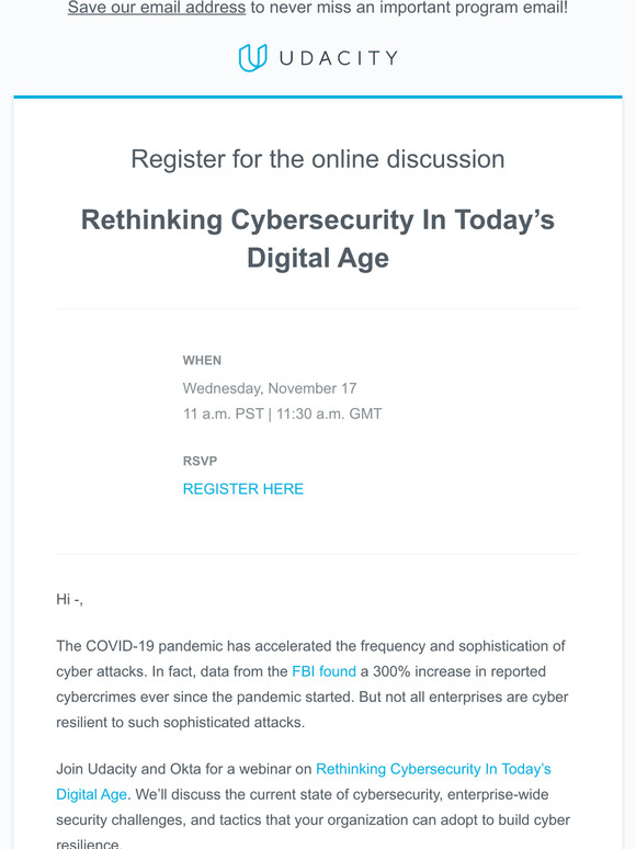 Udacity: [Webinar] Oktas take on building an enterprise-wide ...