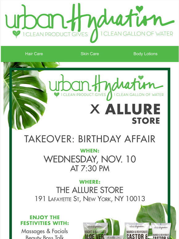 Urban Hydration: This is Your Official Invitation to Party With Us ...