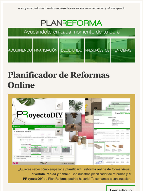 Plan Reforma: NOVEDADES | Conoce todo sobre planificar tu reforma ...
