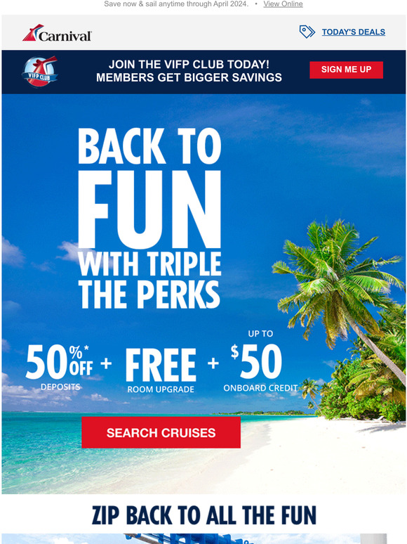 Carnival: Triple The Perks Sale | Happening Now! | Milled