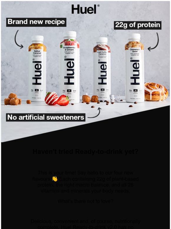 Huel: Introducing four brand new Ready-to-drink flavours! | Milled