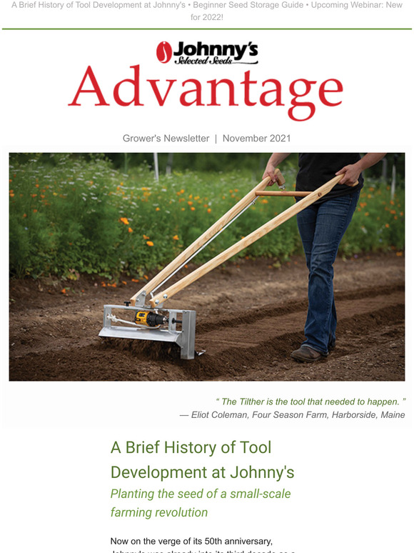 Johnny's Selected Seeds: November Advantage | A Brief History of Tool ...