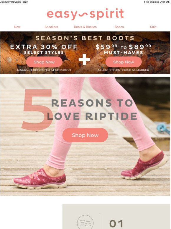 Easy Spirit: Top 5 Reasons to Riptide Clog + 30% OFF Boots | Milled