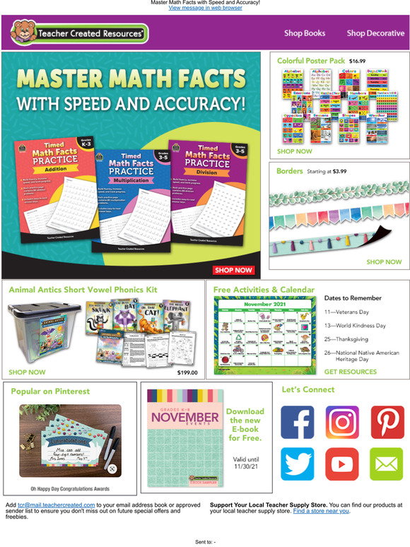 Teacher Created Resources: Master Math Facts with Speed and Accuracy ...