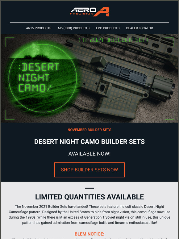 aero precision: Desert Night Camo Builder Sets NOW AVAILABLE! | Milled