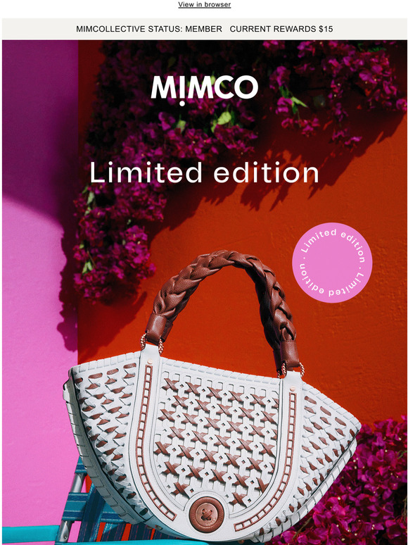MIMCO: 50 bags only. New Limited Edition is here | Milled
