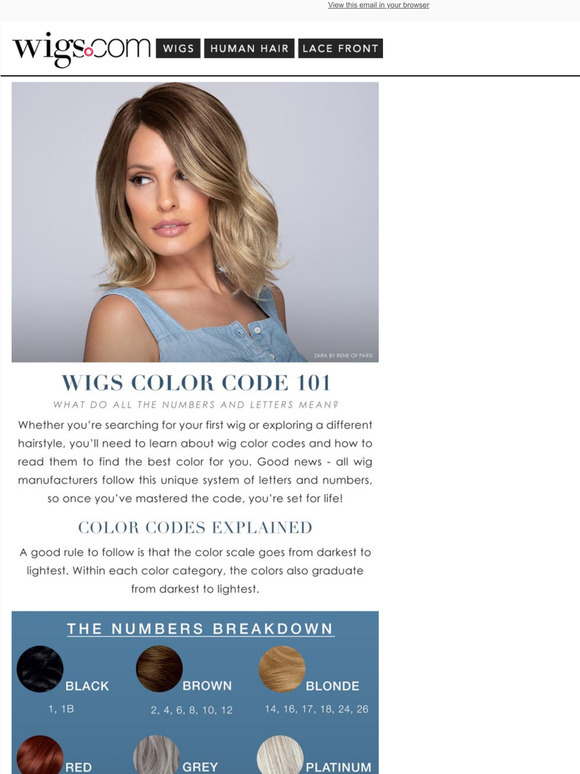 Wigs: How To: Read Wig Color Codes | Milled