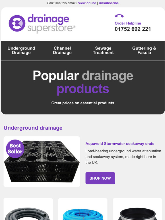 Drainage Superstore: Essential drainage products in demand now | Milled
