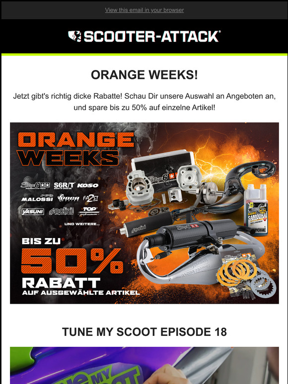 Scooter Attack: ORANGE WEEK BEI SCOOTER-ATTACK | Milled