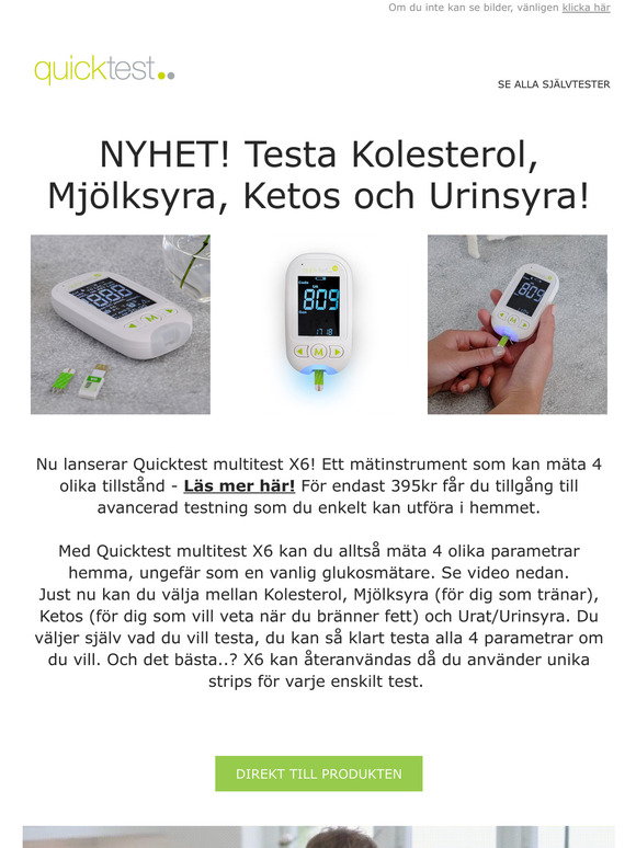 Quicktest: Vrldsnyhet! Testa Kolesterol, Mjlksyra, Ketos & Urinsyra ...