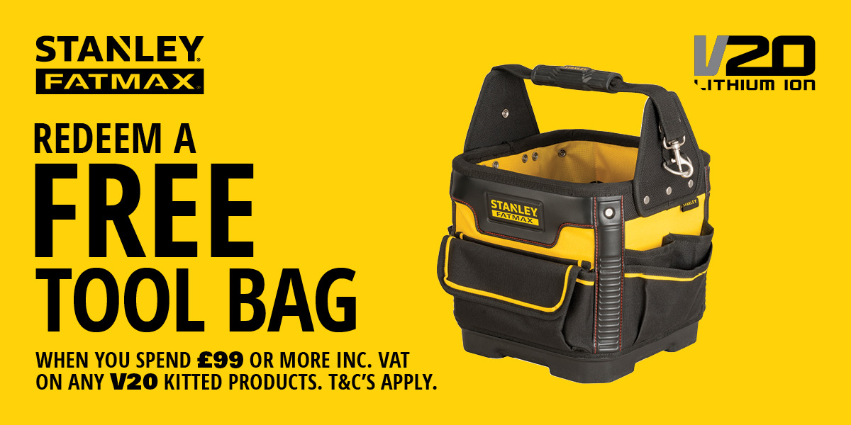toolstation.com: Redeem a FREE Stanley Fatmax Tool Bag | Milled
