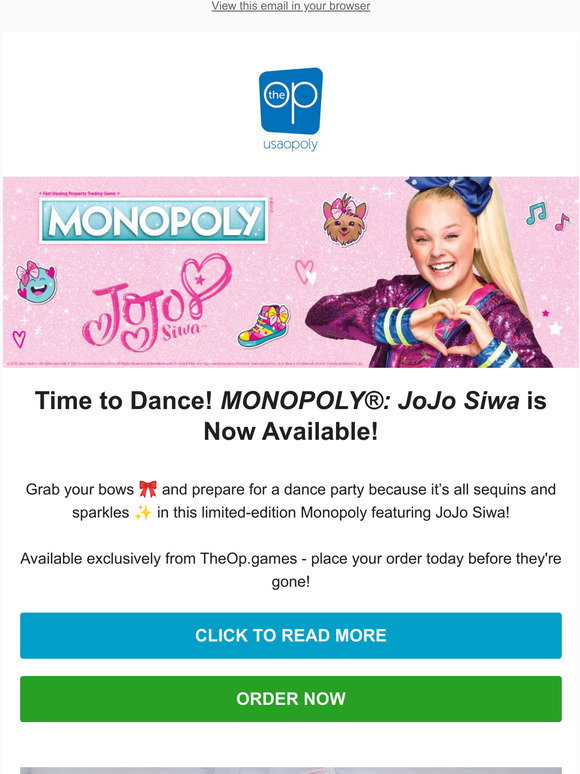 The Op: New JoJo Siwa Monopoly Available Now | Milled