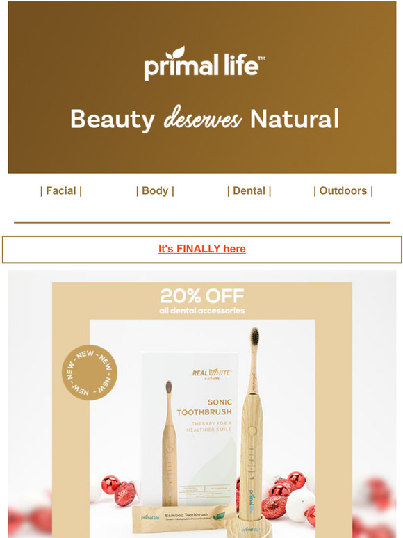 Primal Life Organics: Real White Sonic Toothbrush IS HERE | Milled