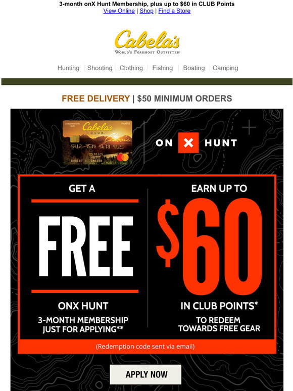 Cabela's: onX Maps & CLUB are teaming up to bring you free | Milled